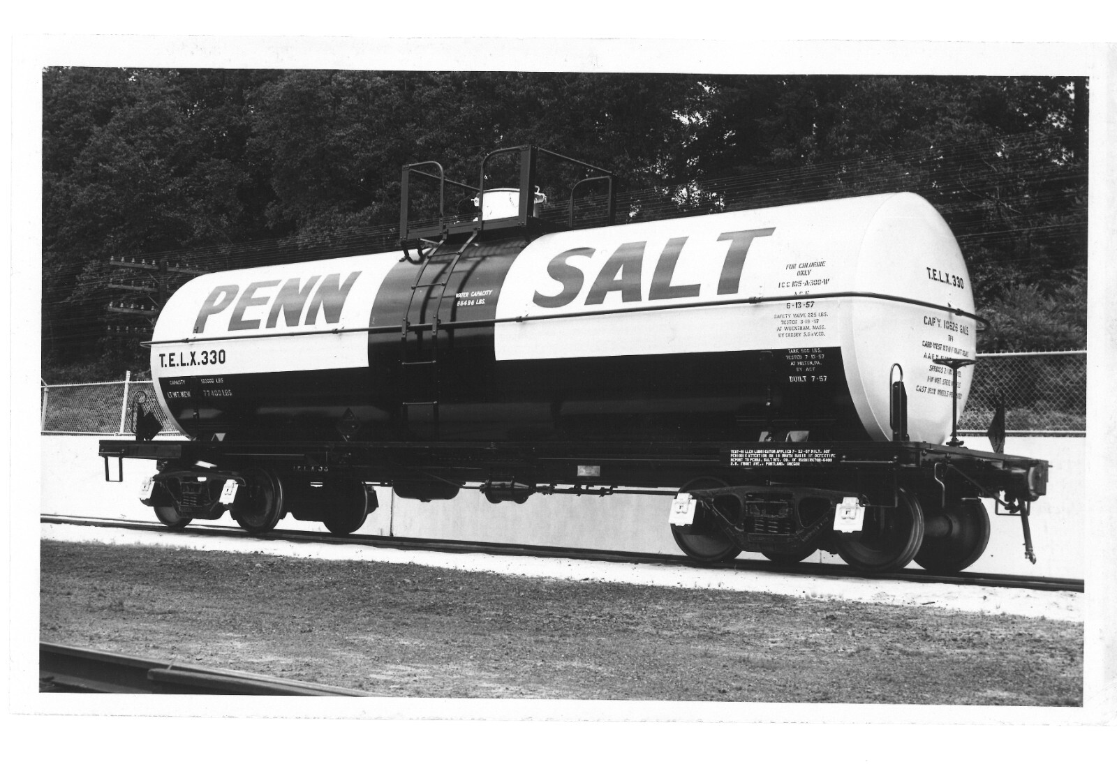Penn Salt T.E.L.X #330 Tank Car Photo AC&F Milton | eBay