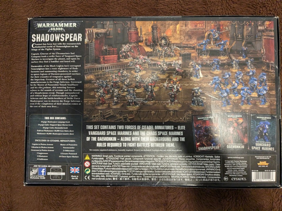 warhammer 40k shadowspear chaos and space marines box new in box out of ...