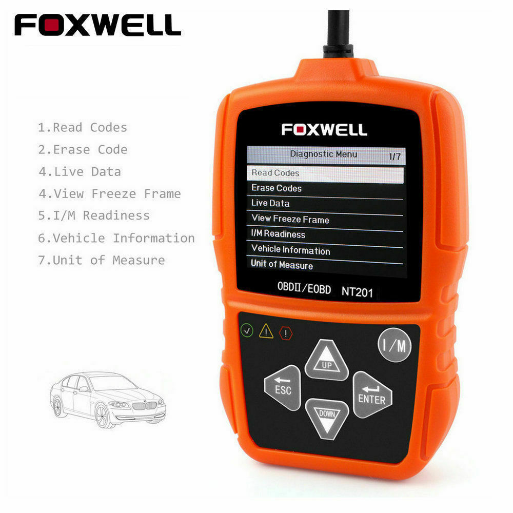 Foxwell NT201 OBD2 EOBD CAN Fault Code Reader Scanner Car Diagnostic ...