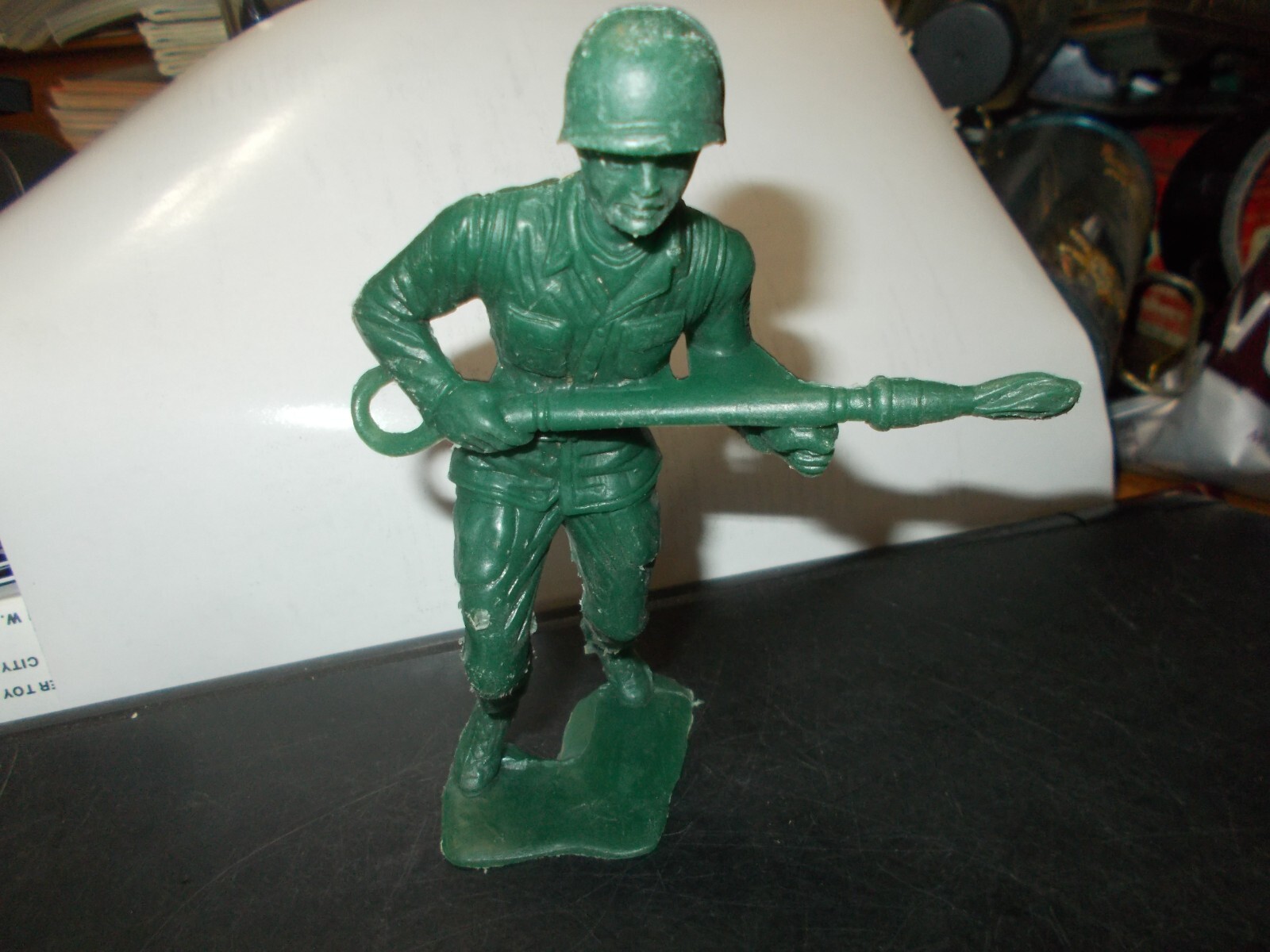 VTG Marx Plastic Green Army Man US Soldier Flamethrower Figure Figurine ...