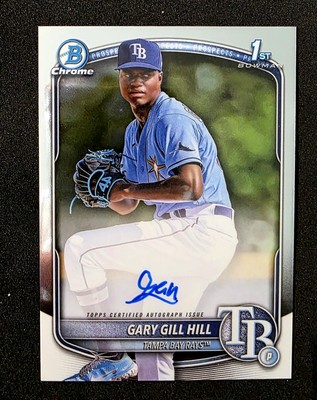 2025 BOWMAN CHROME GARY GILL HILL 1ST BOWMAN CHROME ON CARD AUTO SP ...