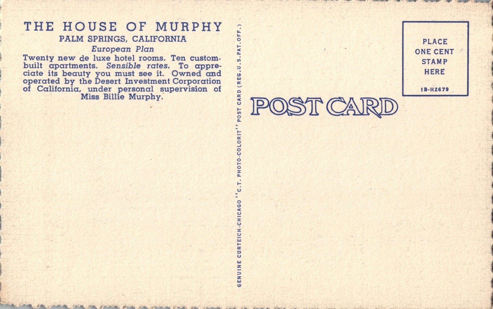 Palm Springs California Night View of the House of Murphy Hotel Linen ...