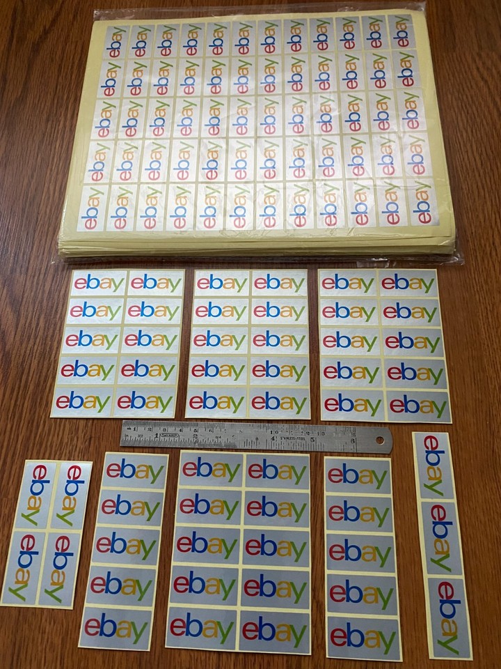 100 ebay Silver Stickers, Top Quality Stickers Silver Background + Free ...