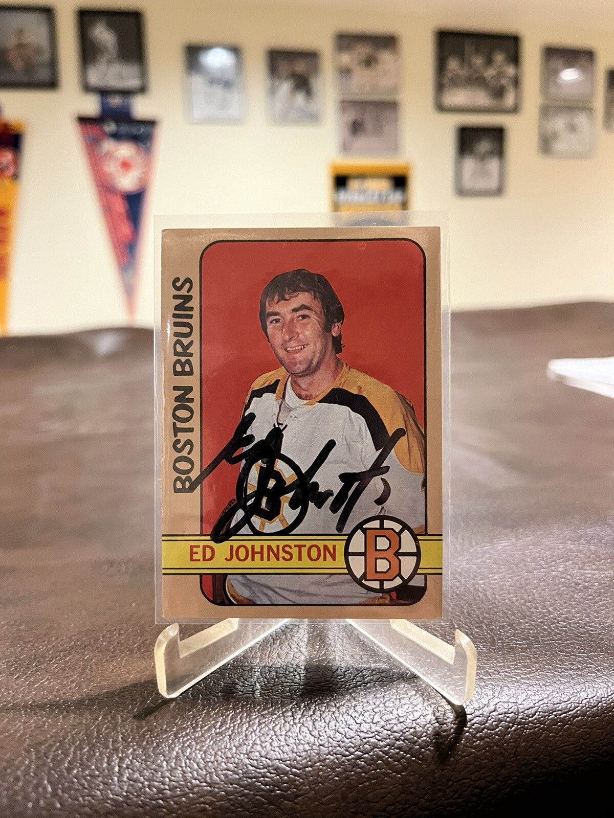 1972-73 Topps Ed Johnston autographed card Boston Bruins | eBay UK