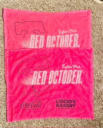 (2) PHILADELPHIA PHILLIES "RED OCTOBER" RALLY TOWELS | eBay