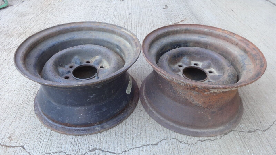 1967 1972 Chevy Truck 15" WHEELS 6 LUG Original GM pair rims 15x8L | eBay