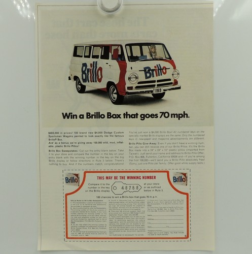 Brillo Van Prize Trimmed 1969 Print Ad 11.5" X 8" | eBay
