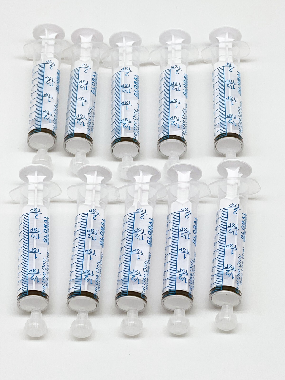 10cc ULTRA-FLO ORAL Syringes 10ml non-Sterile Syringe + CAP- 2 Teaspoon ...