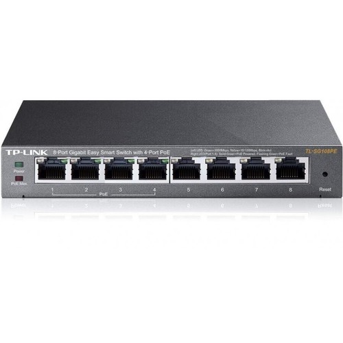 TP-Link TL-SG108PE 8-Port Gigabit Easy Smart Switch 1000Mbps with 4 ...