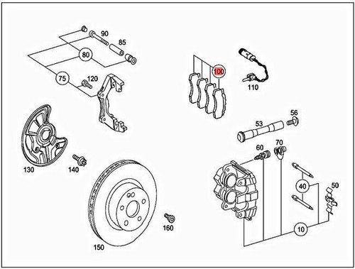 Genuine MERCEDES BBDC S211 W211 Ts brake pad 0044208720 | eBay