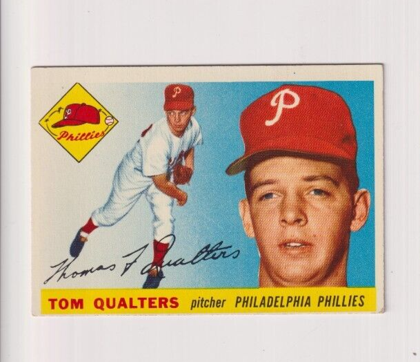 TOM QUALTERS 1955 TOPPS BASEBALL #33 PHILADELPHIA PHILLIES VINTAGE ...