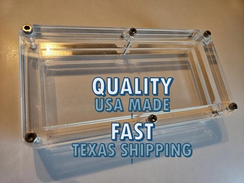 DOUBLE WIDE 3 Pack ACRYLIC HOLDS 200 BANK NOTES DISPLAY CASE ...