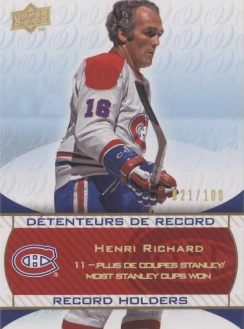 2008-09 Upper Deck Montreal Canadiens Centennial Set - Henri Richard ...