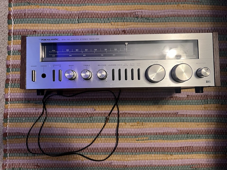 Vintage Realistic STA-110 Vintage AM/FM Stereo Receiver Silver Face | eBay