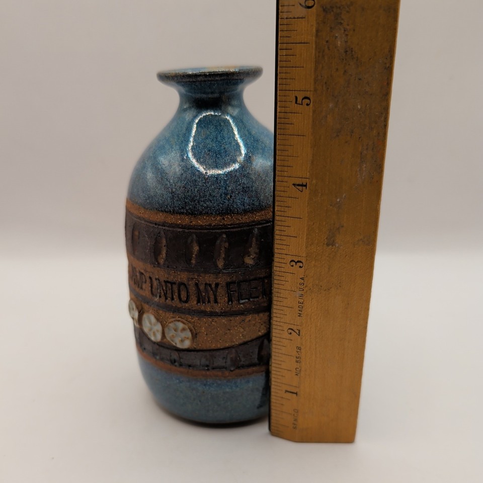 Down to Earth Ed Schrock Art Pottery Bud Vase PSALMS 119.105 Prayer Jar ...
