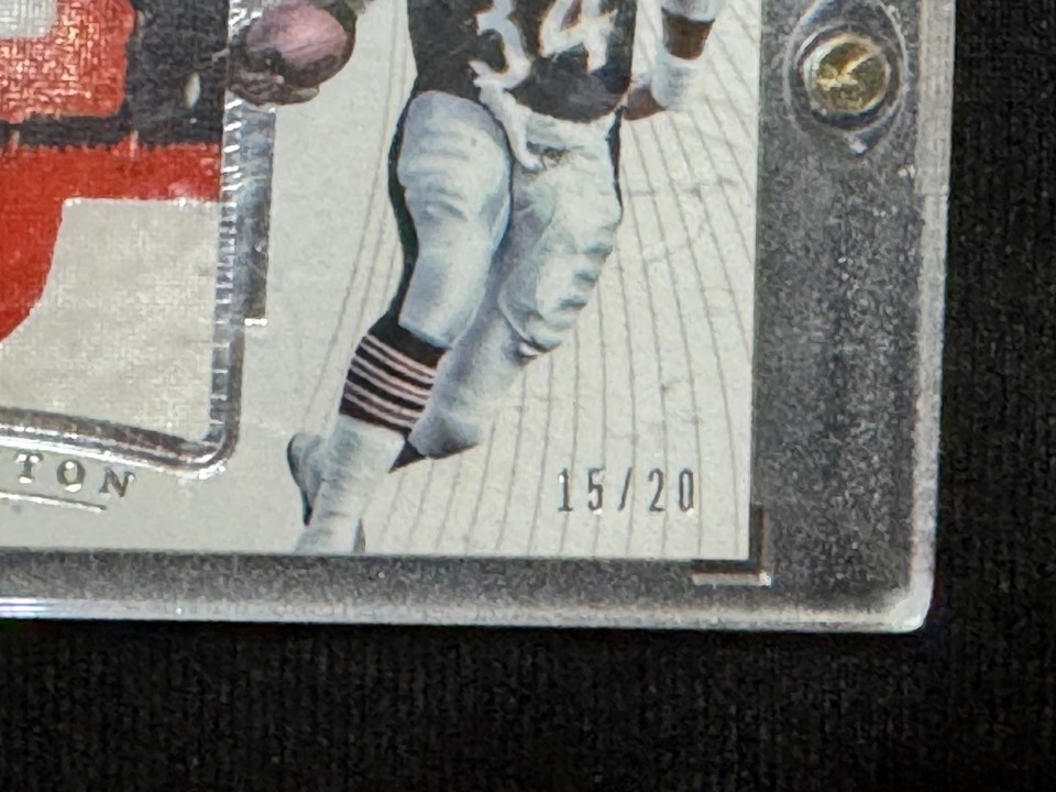 2015 Panini Flawless Walter Payton Game-Worn Patch /20 – Magnetic Case ...