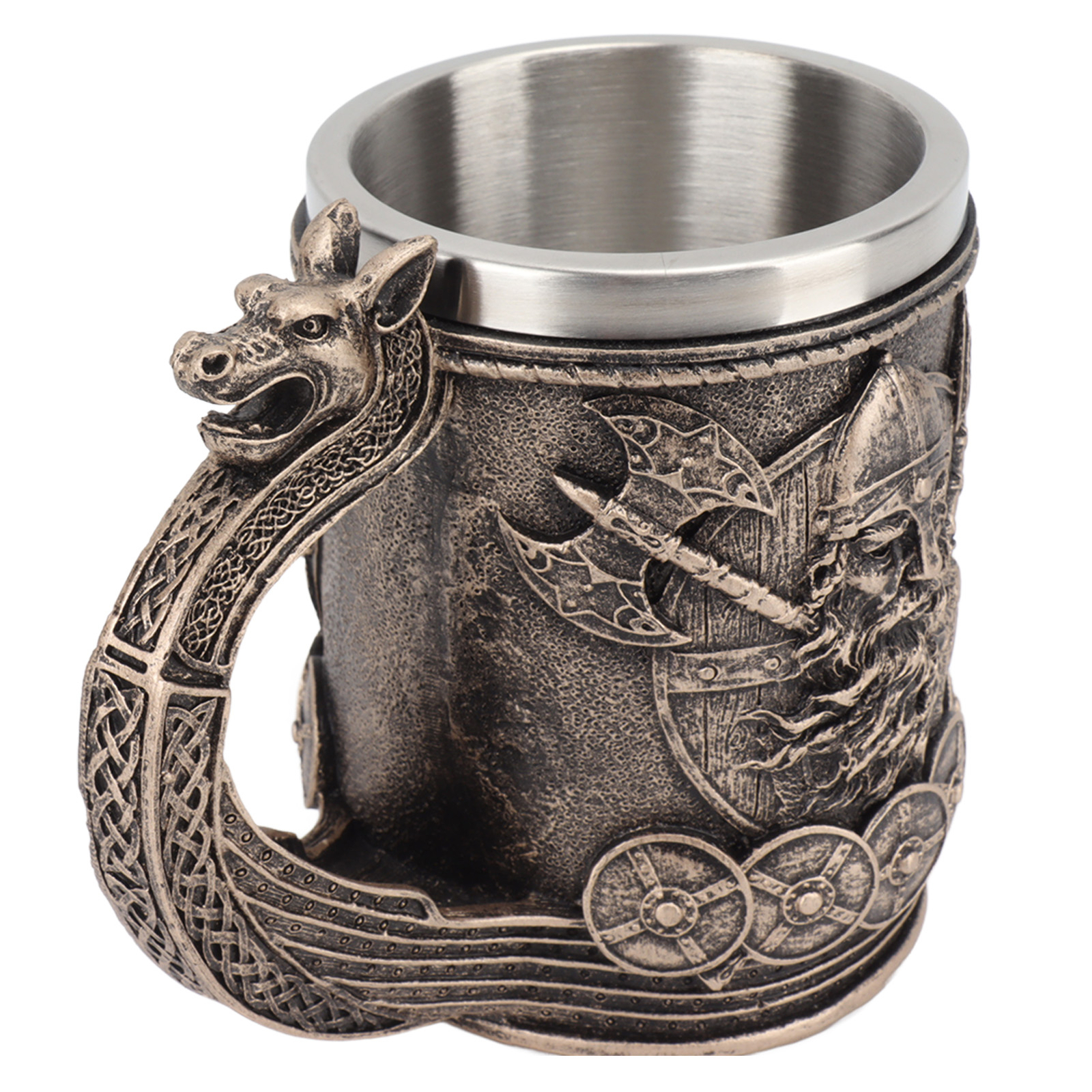 ID Beer Tankard Cup For Men Stainless Steel Viking Gift Norse Decor ...
