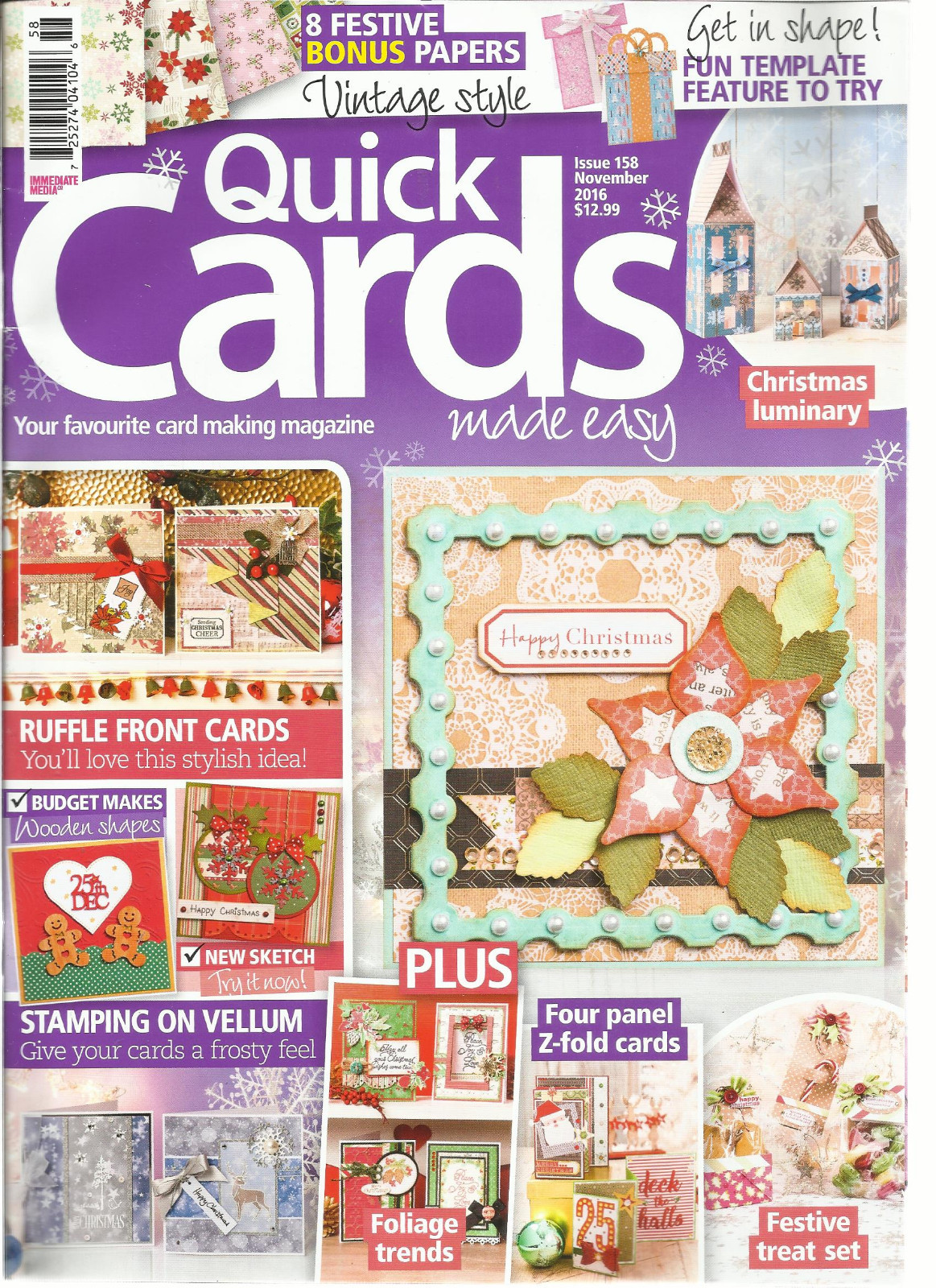 QUICK CARDS MADE EASY, NOVEMBER, 2016 ( YOUR FAVORITE CARD MAKING ...