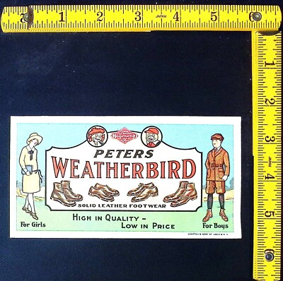 Peters Weatherbird Shoes Vintage Ink Blotter - | eBay