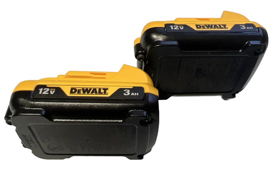 (2) NEW Genuine DEWALT DCB124 12V 12 Volt MAX 3.0Ah Battery Packs w ...