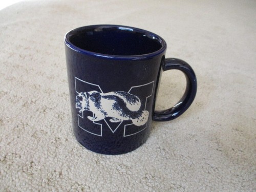 Rare Promotional Sample Michigan Wolverines Etched Block M Logo Coffee ...