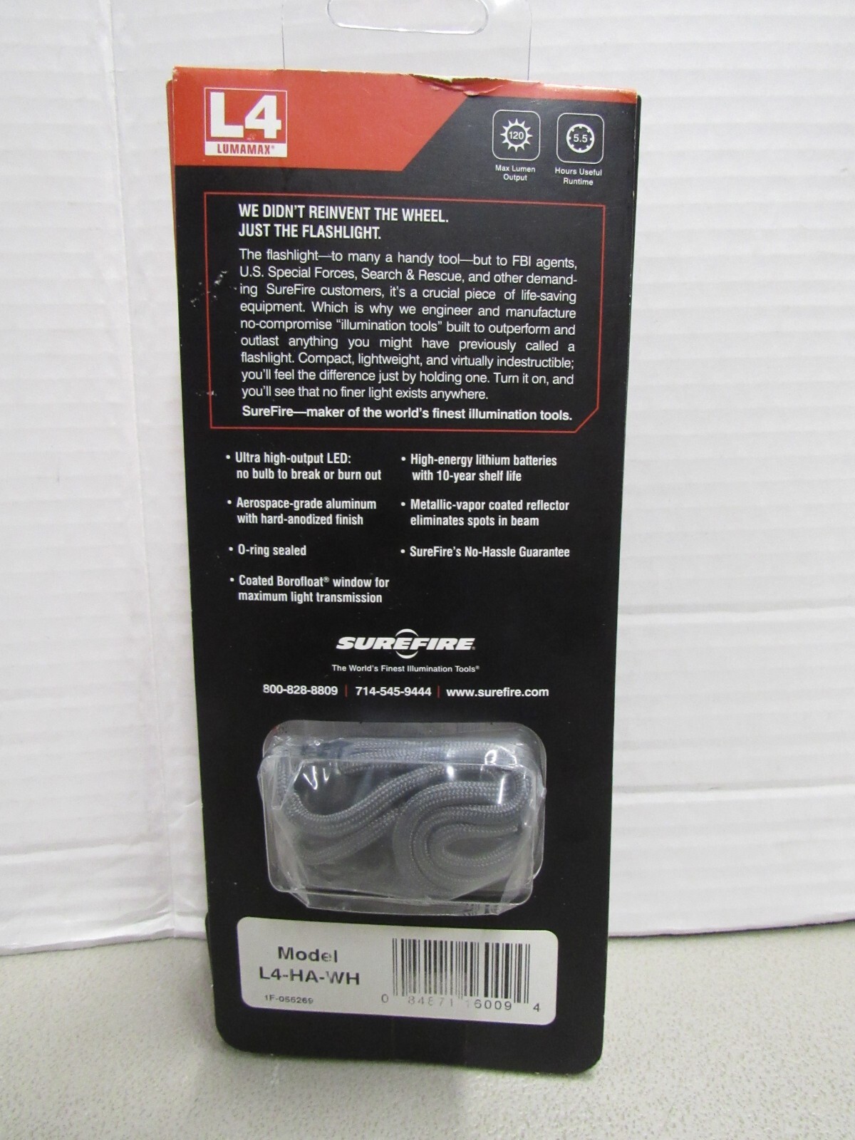 Surefire L4 Lumamax LED Flashlight w/ Lanyard NOS L4-HA-WH | eBay