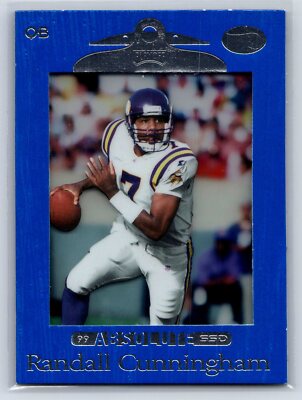 1999 Playoff Absolute SSD #61 Randall Cunningham BLUE Minnesota Vikings ...