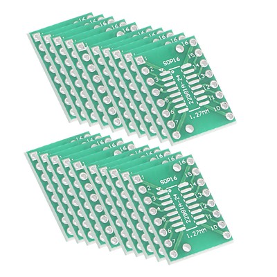 20x SSOP 16PIN 0,65 / SOP 16PIN 1,27 zu DIP Adapter Leiterplatte ...