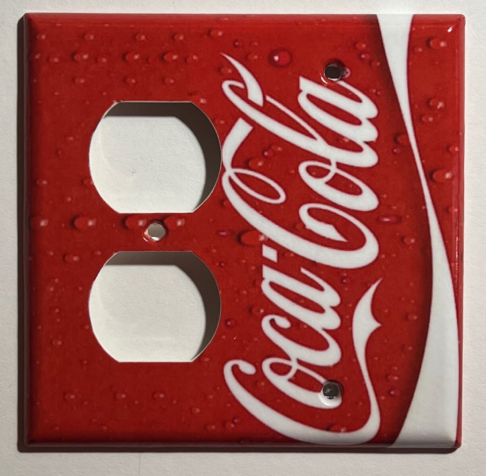 Coke Coca Cola Logo Light Switch Power Outlet wall Cover Plate Home ...