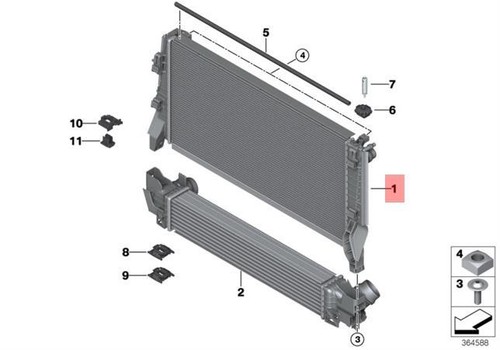 Genuine BMW F55 5DR Engine Cooling Radiator OEM 17117617638 | eBay