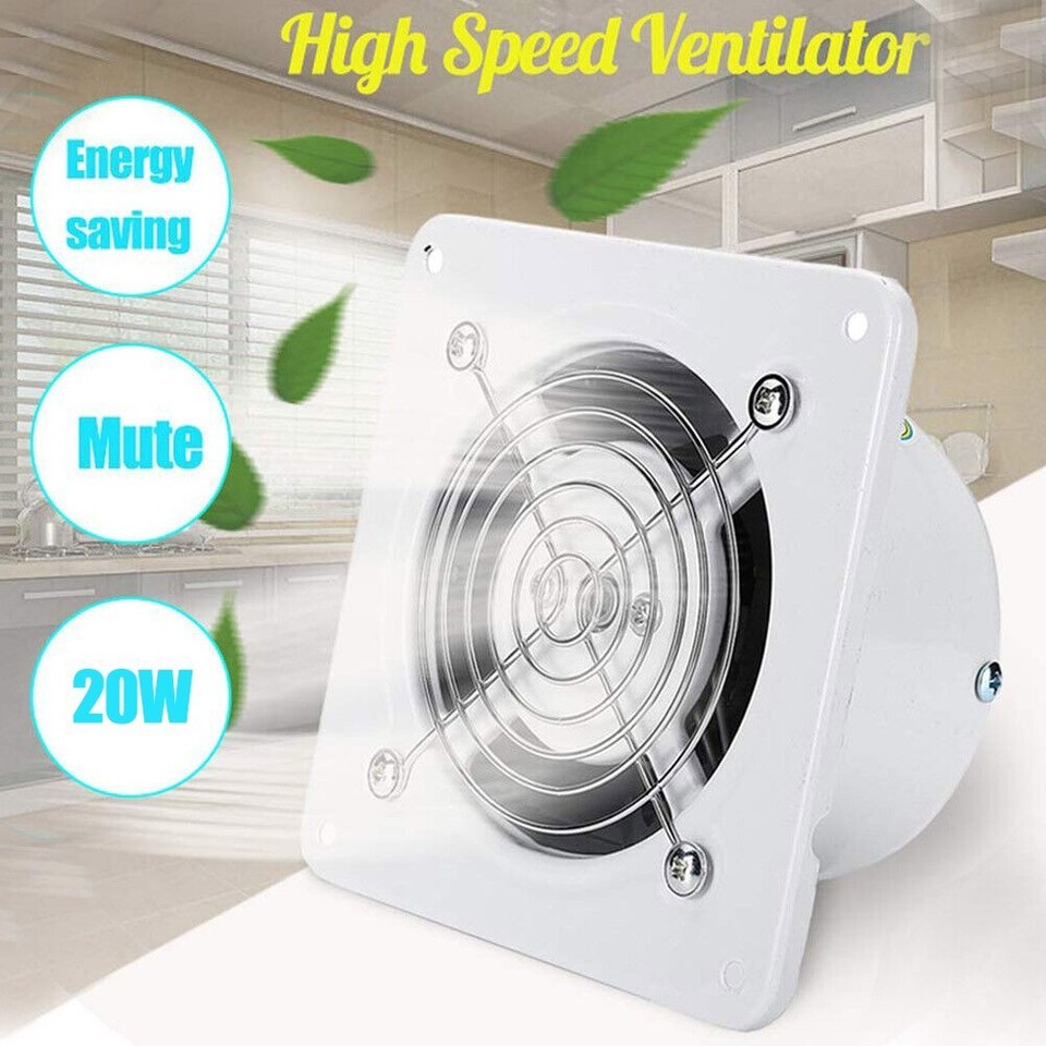 Extractor Fan 220V 50Hz Metal Office Ventilation Ventilating Bathrooms ...