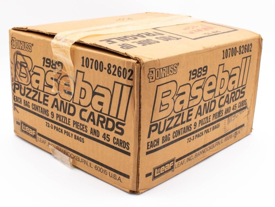 1989 Donruss Baseball Rack Pack Case - 72 Packs Look for Griffey Jr. RC ...