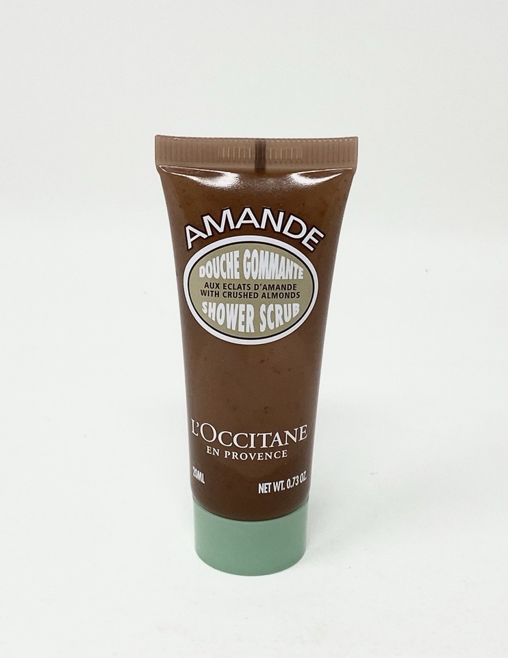 NEW L'Occitane Amande Shower Scrub 20ml & Hand and Nail Care 30ml Mini ...