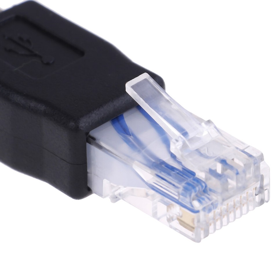 1Pc Ethernet RJ45 male to USB female connector converter ada JG SE z@jx ...