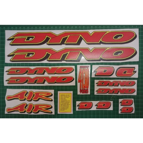 Dyno Air Decal Transparent Sticker Red Blue Color Set BMX 20 Free ...