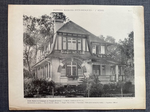Le Touquet - Planche Architecture Maisons pittoresques villa maison de ...