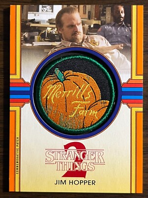 2019 Topps Stranger Things 2 #CP-JHM Jim Hopper Farm Patch ORANGE 70/99 ...