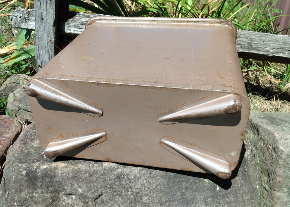 Vintage Lawson MCM Industrial Metal Waste Paper Basket or Office Trash ...