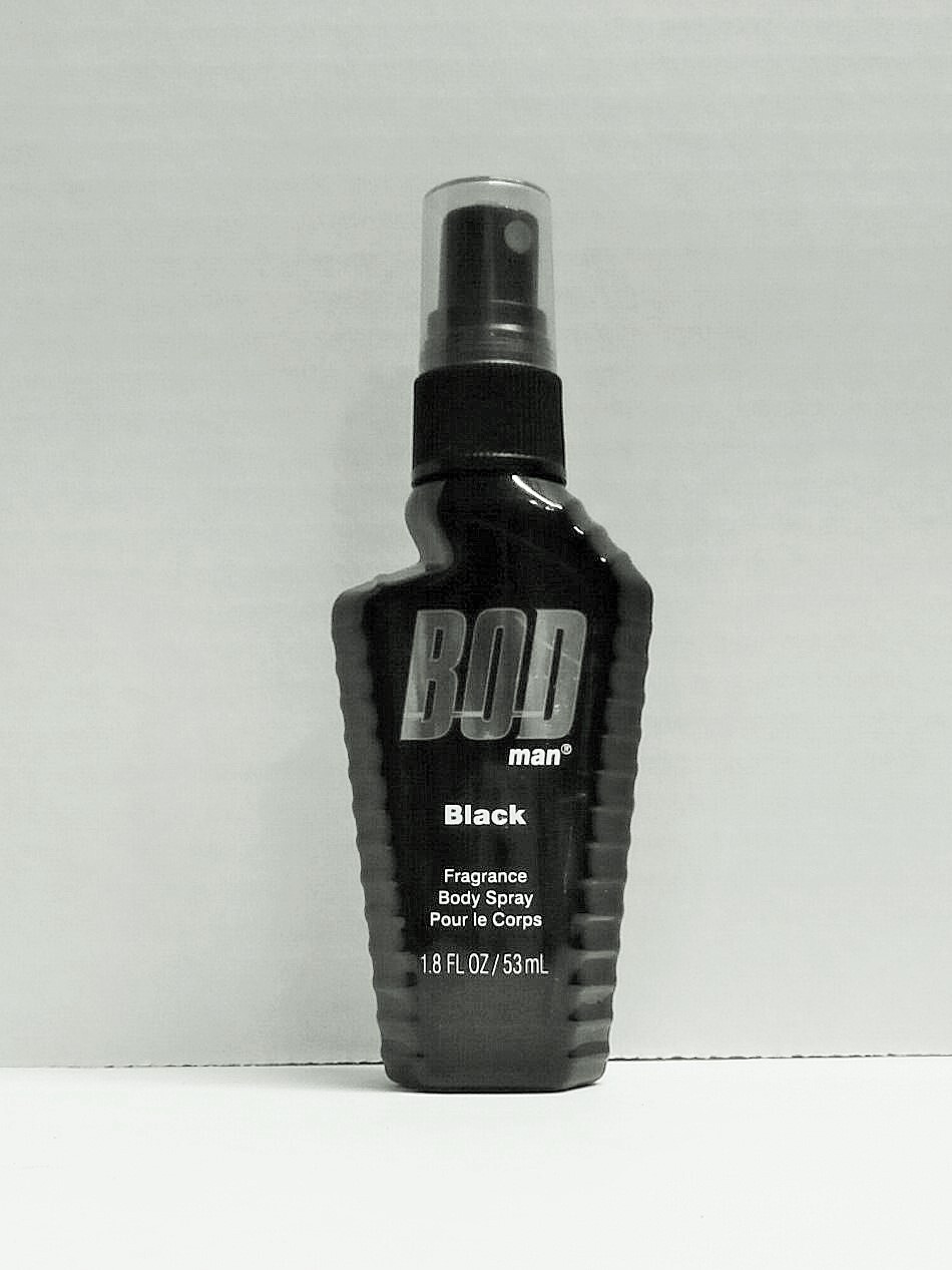 BOD man Black Fragrance Body Spray 1.8 oz ORIGINAL Travel Size USA RaRe ...