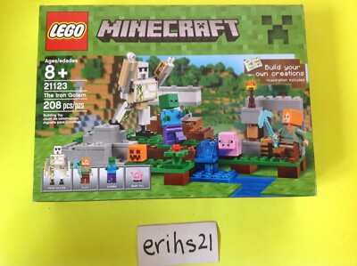 LEGO Minecraft 21123 The Iron Golem Brand New RETIRED Baby Pig Zombie ...