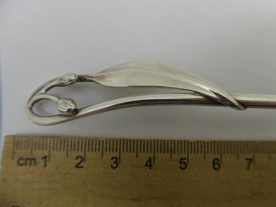 PETER GERTLER STERLING SILVER AUSTRALIAN GUM NUT LEAF SAUCE LADLE ...