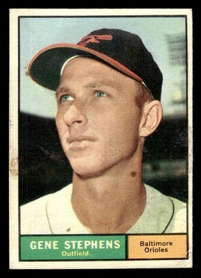 1961 TOPPS GENE STEPHENS 102 POOR BASEBALL BALTIMORE ORIOLES | eBay