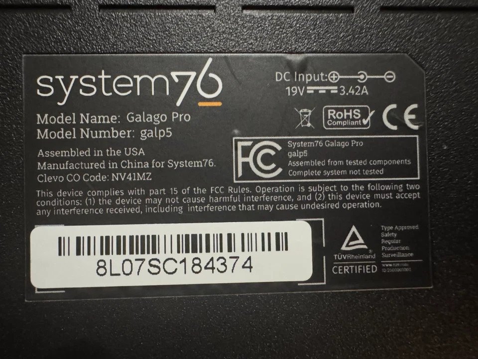 System76 Galago Pro 5 (galp5) i7 1165G7 16GB RAM 512GB SSD Win 11 Ubuntu 24.04 | eBay