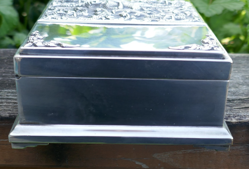 Vintage Siam Sterling Silver & Wood Lined Cigar / Cigarette Box | eBay