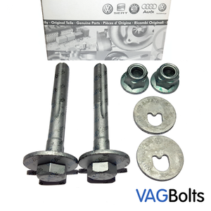 Genuine VW Audi Lower Rear Suspension Toe Eccentric Bolt Nut Full Kit ...