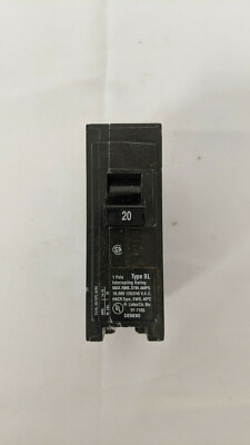 SIEMENS BL120,1 POLE, 20 AMP,120V, BOLT-ON SINGLE POLE BREAKER | eBay