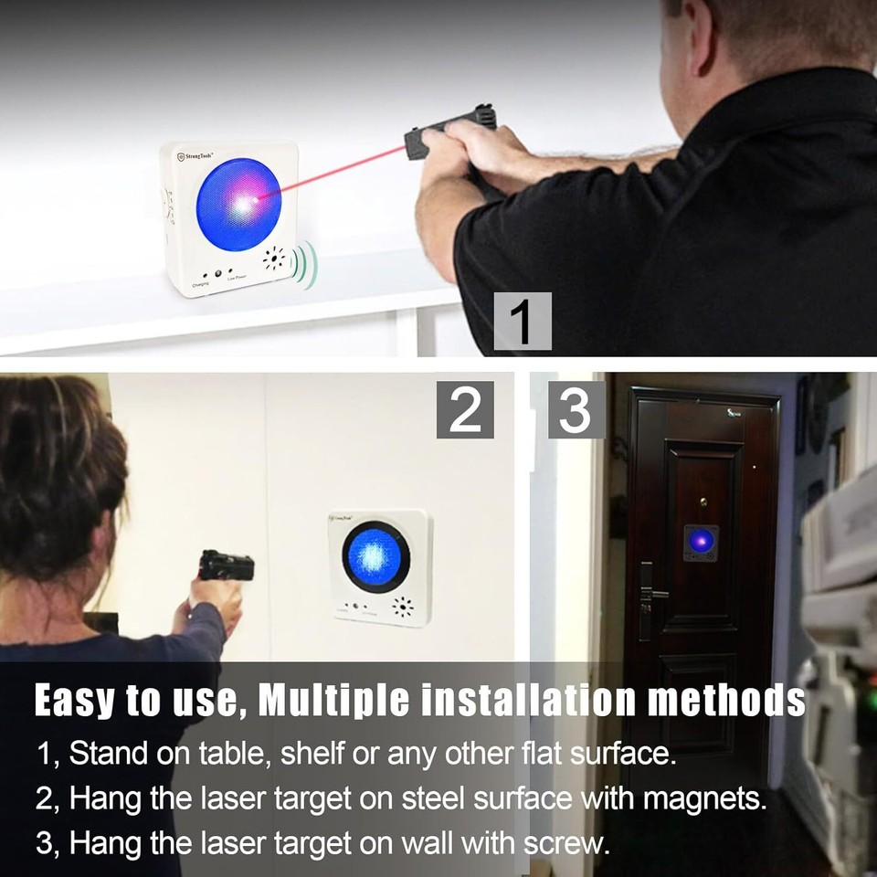 US Dry Fire Laser Target Portable Trainer Target Rechargeable Pistol ...