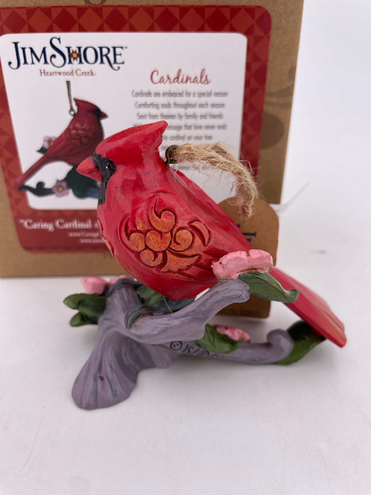 Enesco Jim Shore - Cardinal Flower Branch Orn (3") #6008123 | eBay