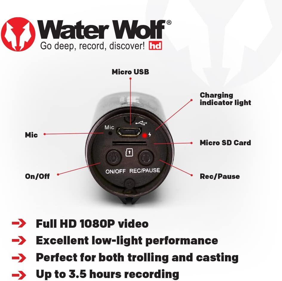 UNDERWATER FISHING CAMERA WATER WOLF 2.0 TROLLING FILMED UP TO 100 m SPINNING | eBay
