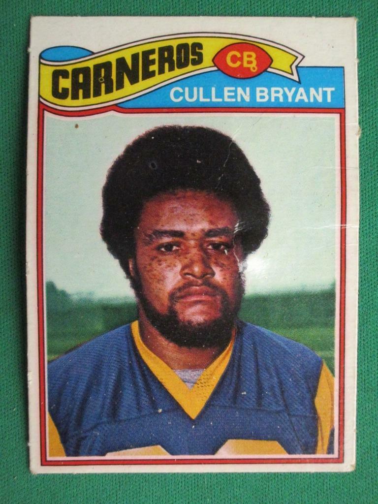 1977 CULLEN BRYANT LAS ANGELES RAMS CARNEROS FOOTBALL TOPPS #154 ...